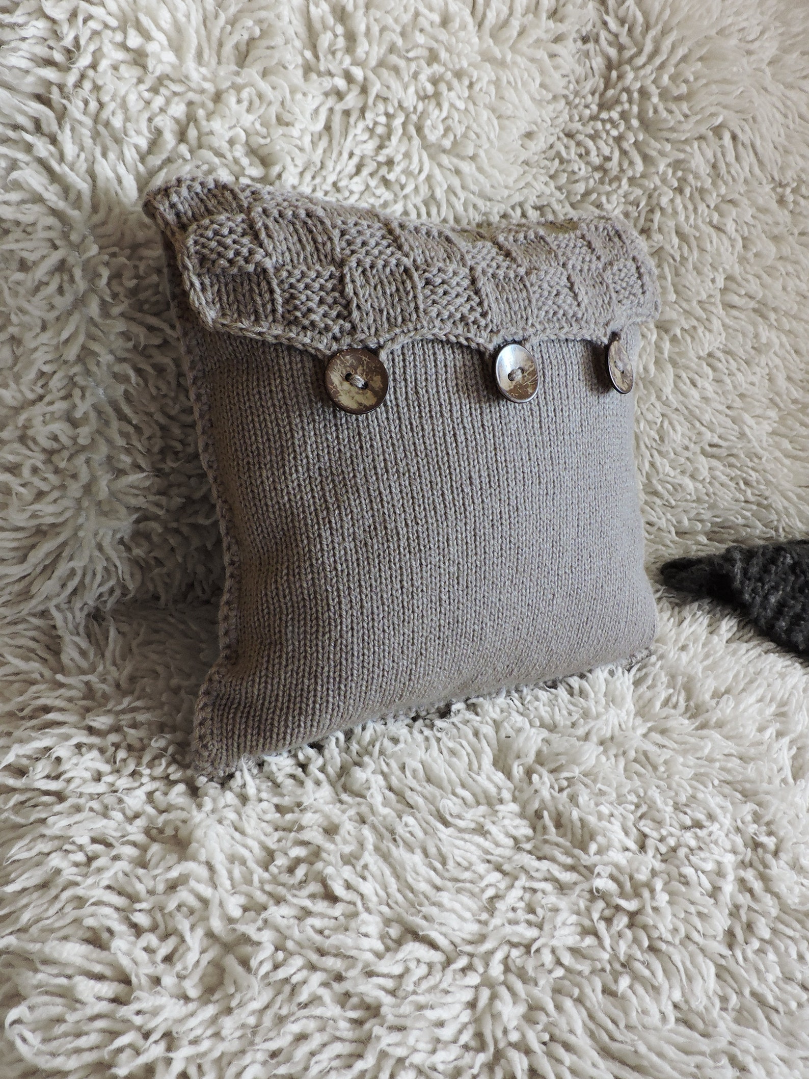 Hand Knitted Pillow Case, Sweater Pillow Cover, Couch Cushion Cover ...