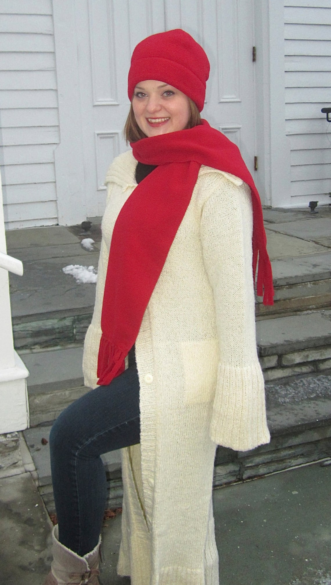 Polartec® Fleece Scarf With Fringe - Etsy