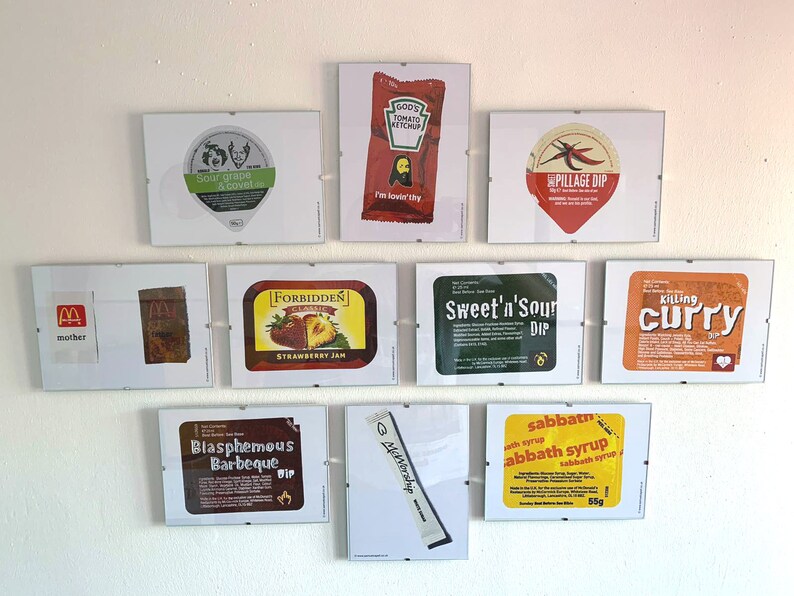 The Ten Condiments - Digital Postcard Size Set Full Edition. Wall Art ...