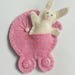 Bunny in Pram Felt Ornament, Little Rabbit With Pram Felt Ornament ...