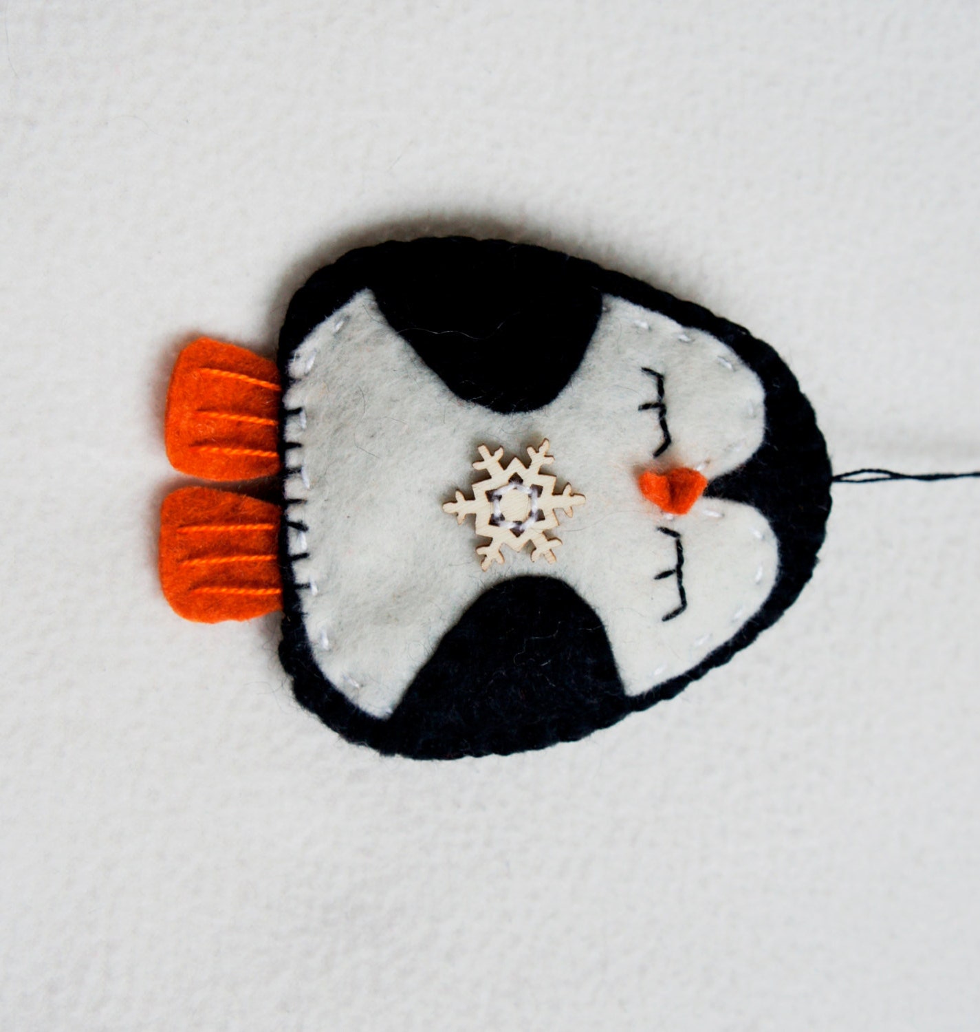 Penguin Ornament Felt, Set of 2, Handmade, Christmas Ornament, Birthday ...