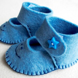 Baby Shoes Felt Newborn, Felt Baby Slippers, Baby Boy Booties, Handmade ...