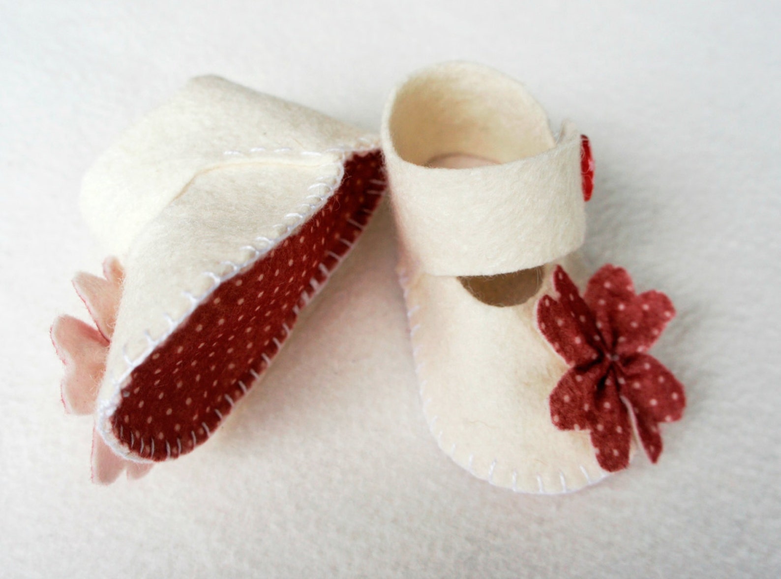 Baby Shoes Felt Newborn, Felt Baby Slippers, Baby Girl Booties ...
