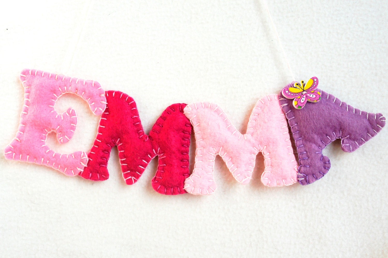 Name Banner Felt, Girl, Felt Letter, Alphabet Letters, Custom Name ...