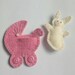 Bunny in Pram Felt Ornament, Little Rabbit With Pram Felt Ornament ...