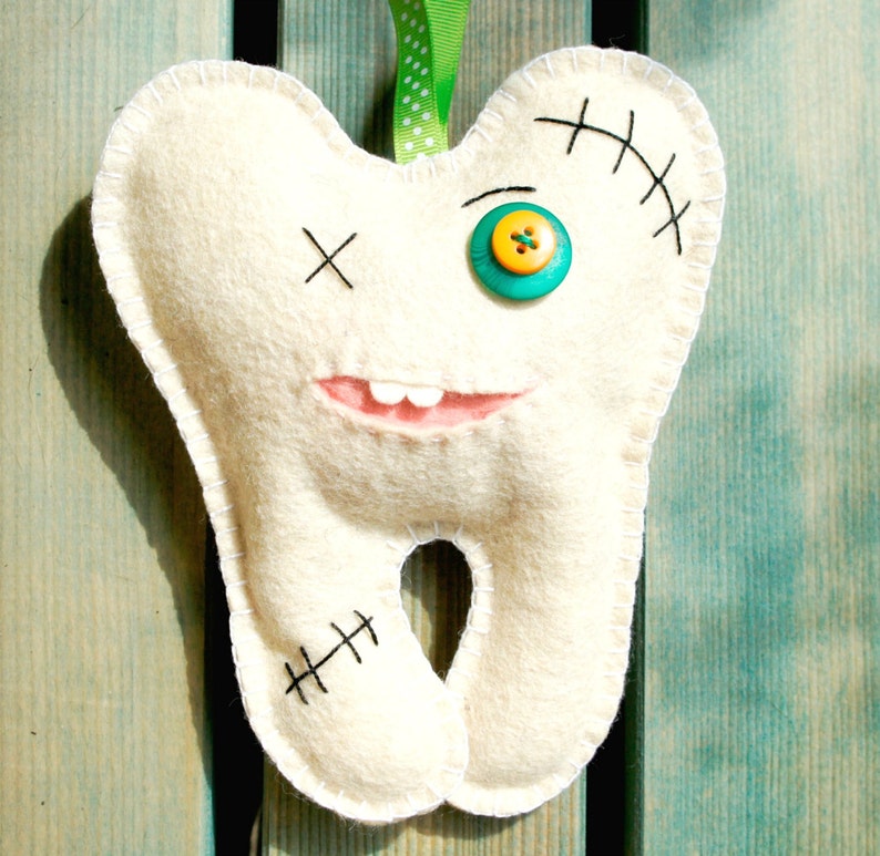 Tooth Fairy Pillow for Boys, Tooth Monster With Pocket, Felt, Kids ...