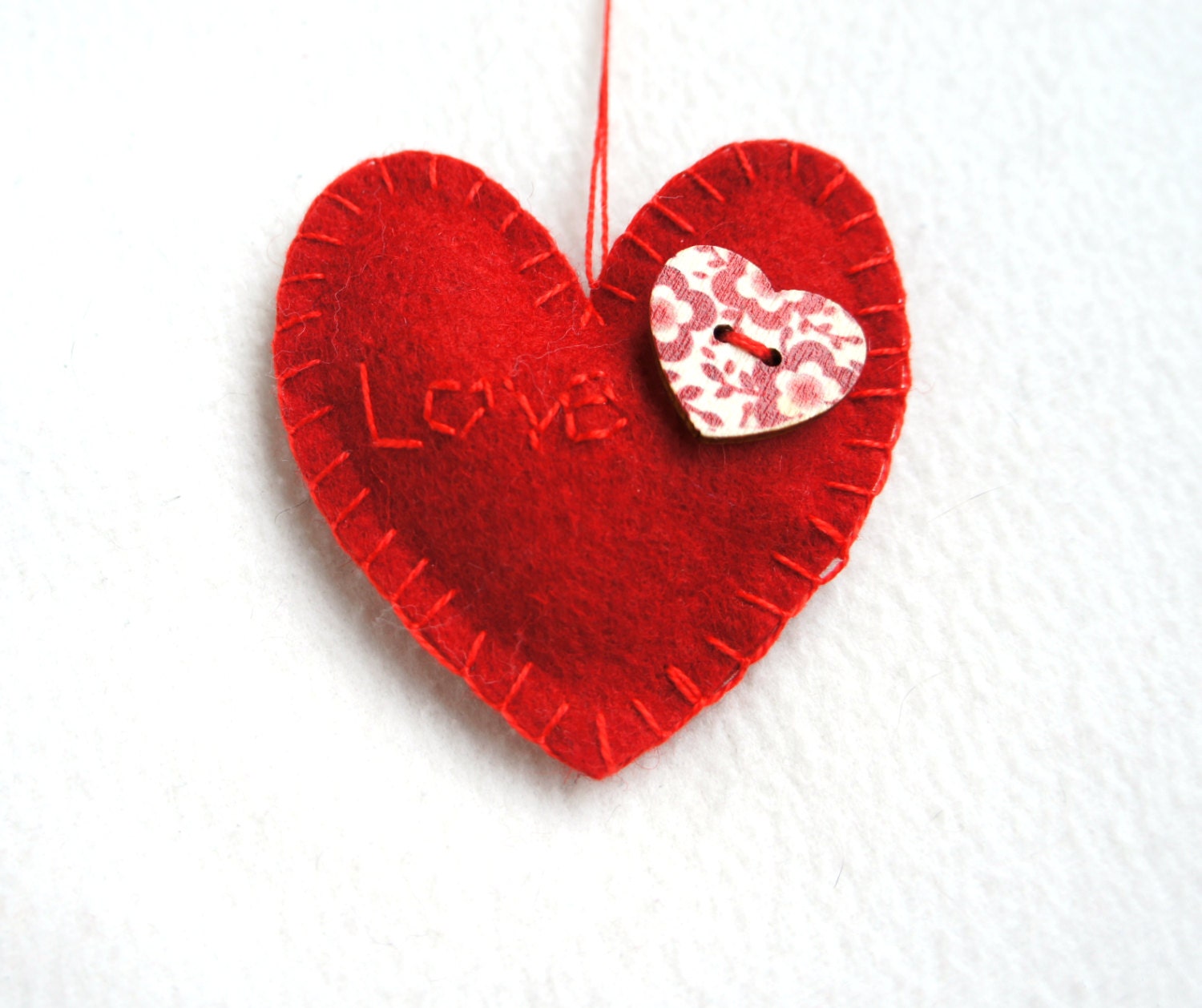 Heart Felt Ornament, Set of 3, Hope, Faith, Love Sign, Handmade ...