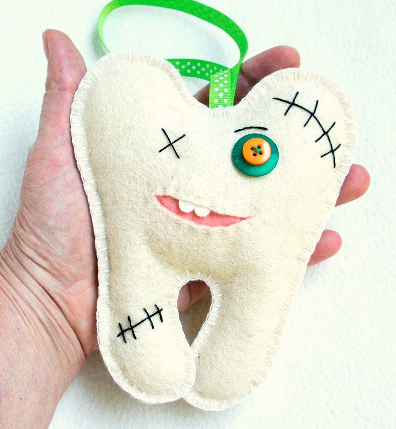 Tooth Fairy Pillow for Boys, Tooth Monster With Pocket, Felt, Kids ...