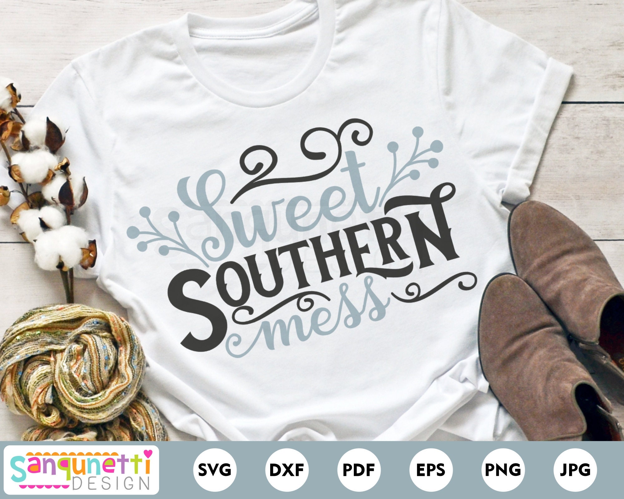 Sweet southern mess svg country and farmhouse cutting files | Etsy