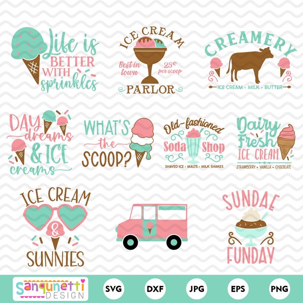 Ice Cream Svg - Etsy