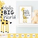 Hello Big World Giraffe Newborn SVG, Png Jpg Dxf Svg, Baby Announcement ...
