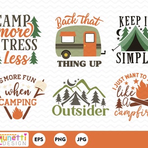 Camping Clipart, Camp Digital Art, Summer Digital Art, Instant Download ...