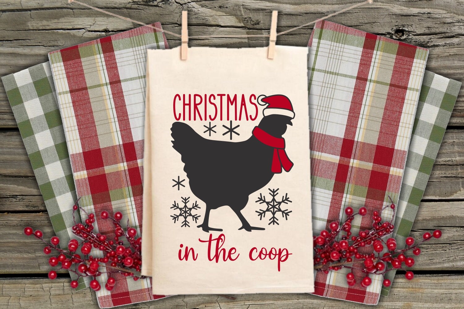 Farmhouse Christmas SVG Bundle: Country Christmas Clipart (digital ...