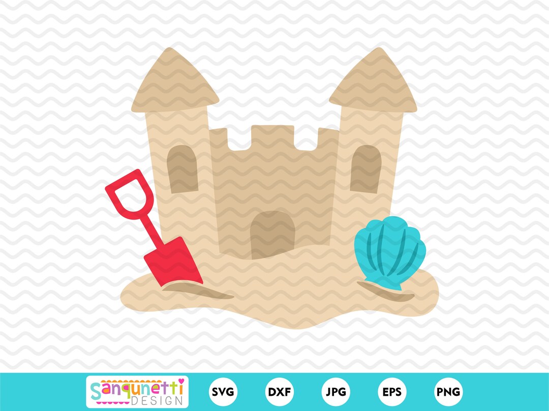 Sand Castle SVG and PNG, Summer Beach Digital Art Instant Download - Etsy