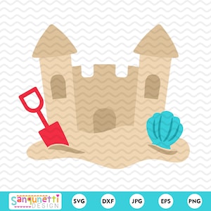 Sand Castle SVG and PNG, Summer Beach Digital Art Instant Download - Etsy
