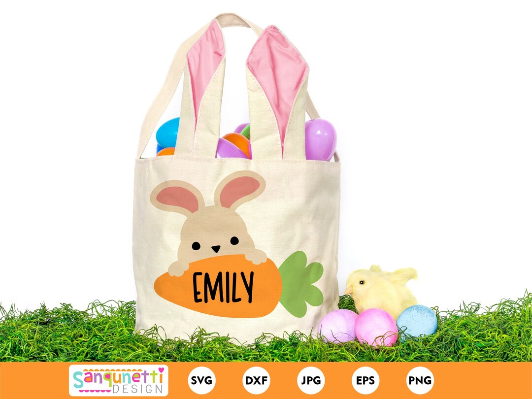Cute Bunny Holding a Carrot SVG Easter Bunny With Carrot SVG - Etsy