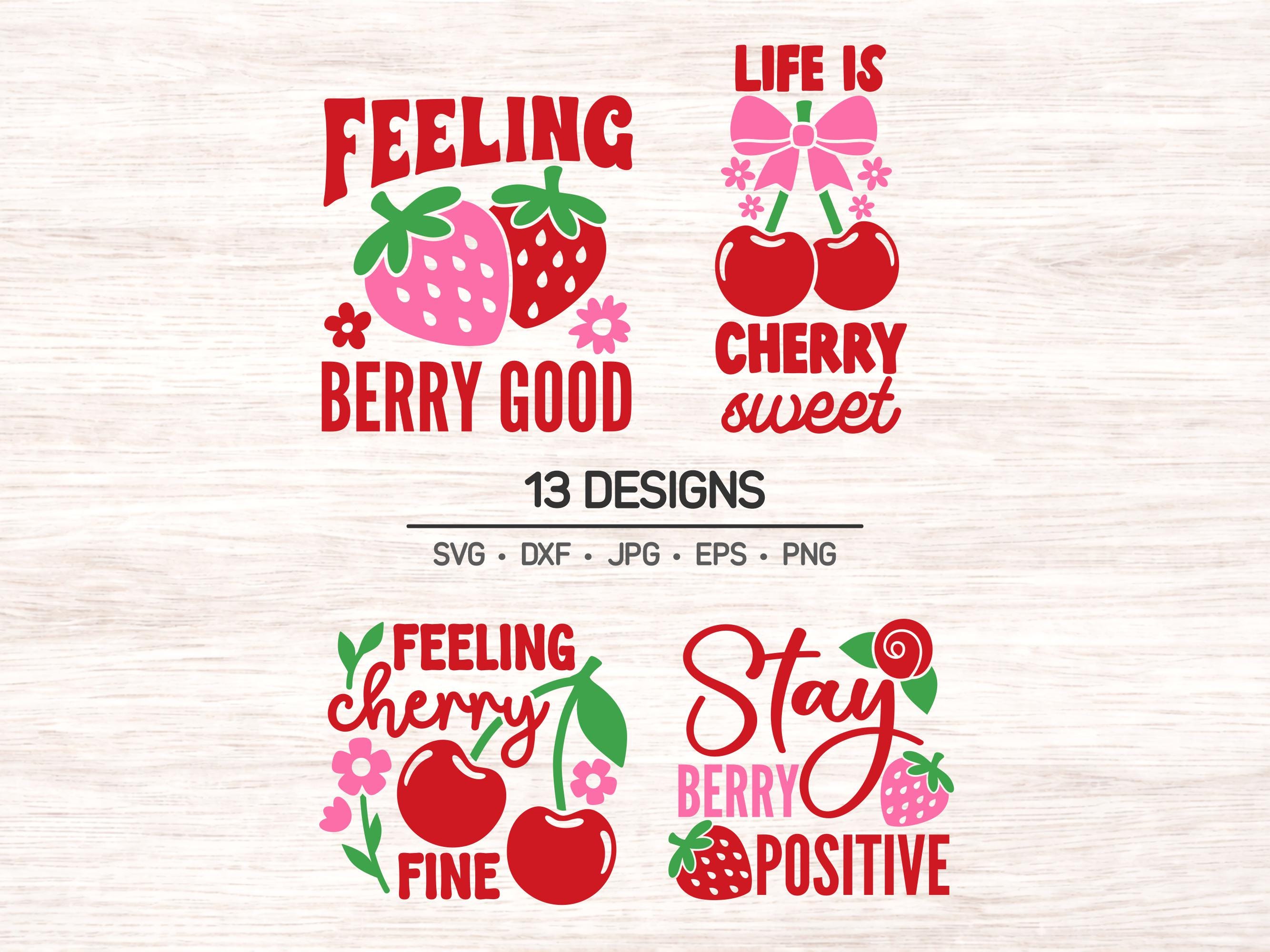 Summer Fruits SVG Bundle | Cherry, Strawberry & Watermelon PNG | Fruit ...