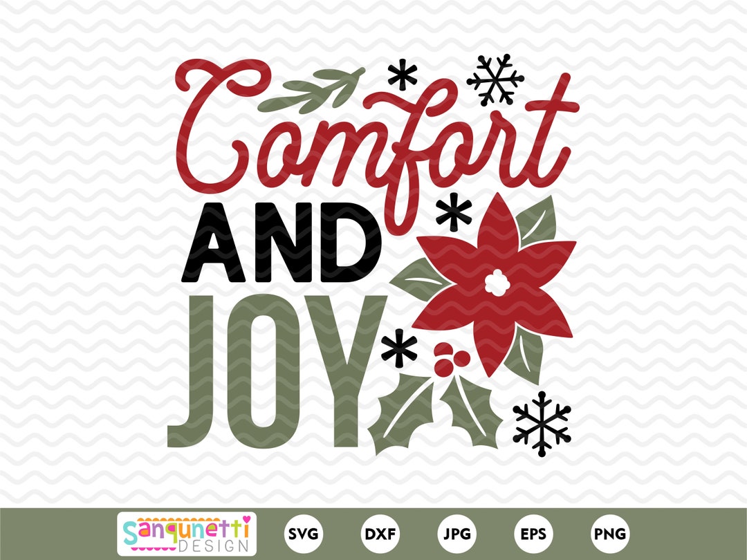 Christmas Comfort and Joy SVG Clipart Design (digital Files) - Etsy