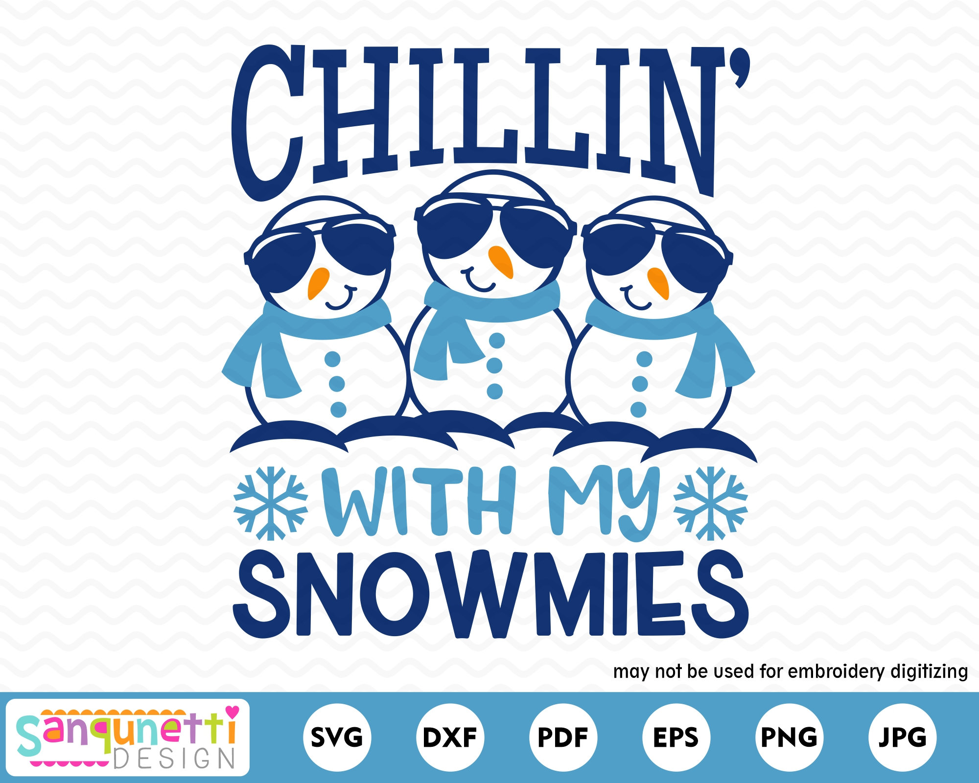 Chillin with my snowmies svg winter snowman cutting file | Etsy