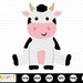 Sitting Cow SVG, Farm Cutting File, Cow Digital Art for Silhouette and ...