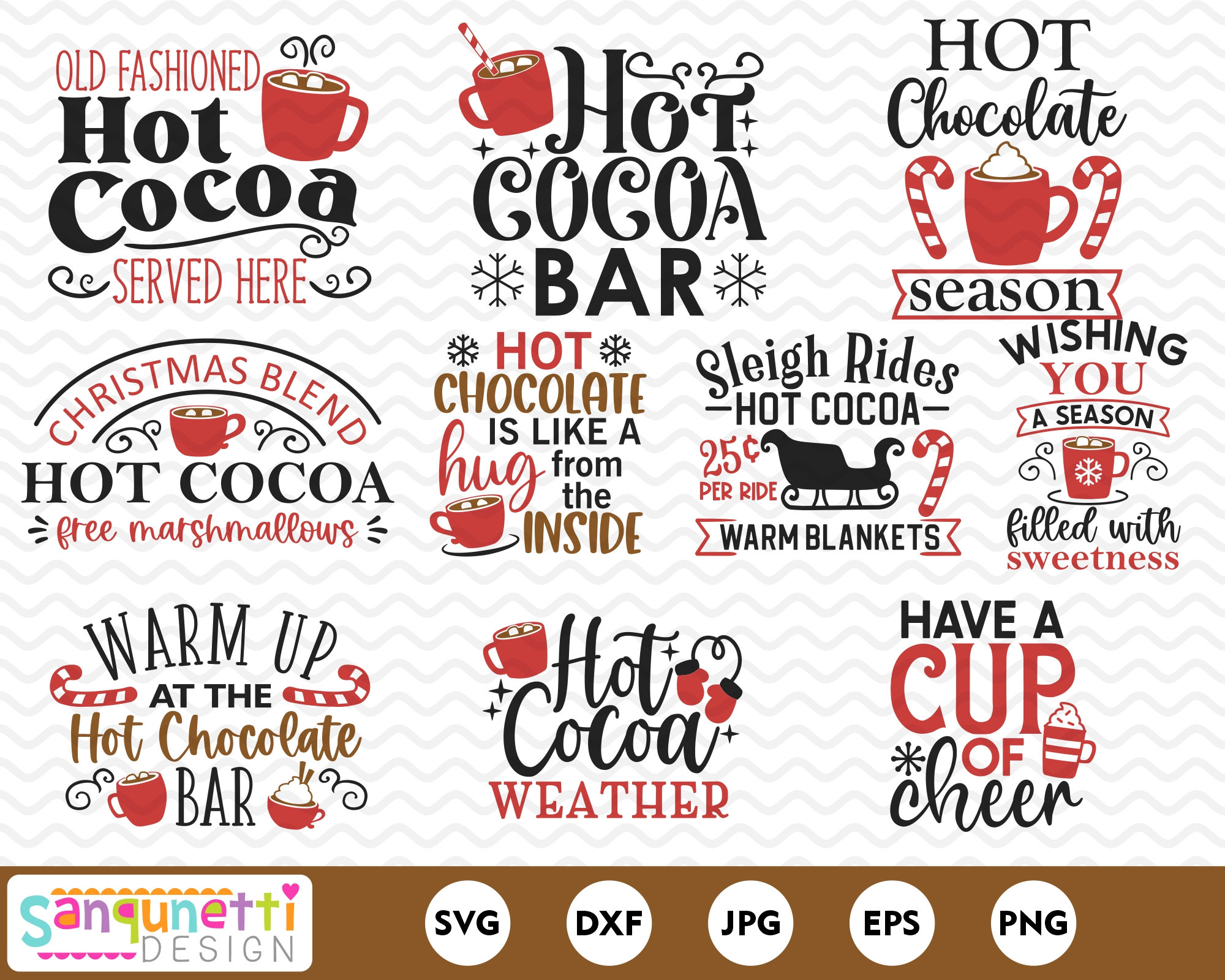 Hot Cocoa Bar SVG Hot Cocoa Clipart Hot Chocolate Bundle - Etsy UK