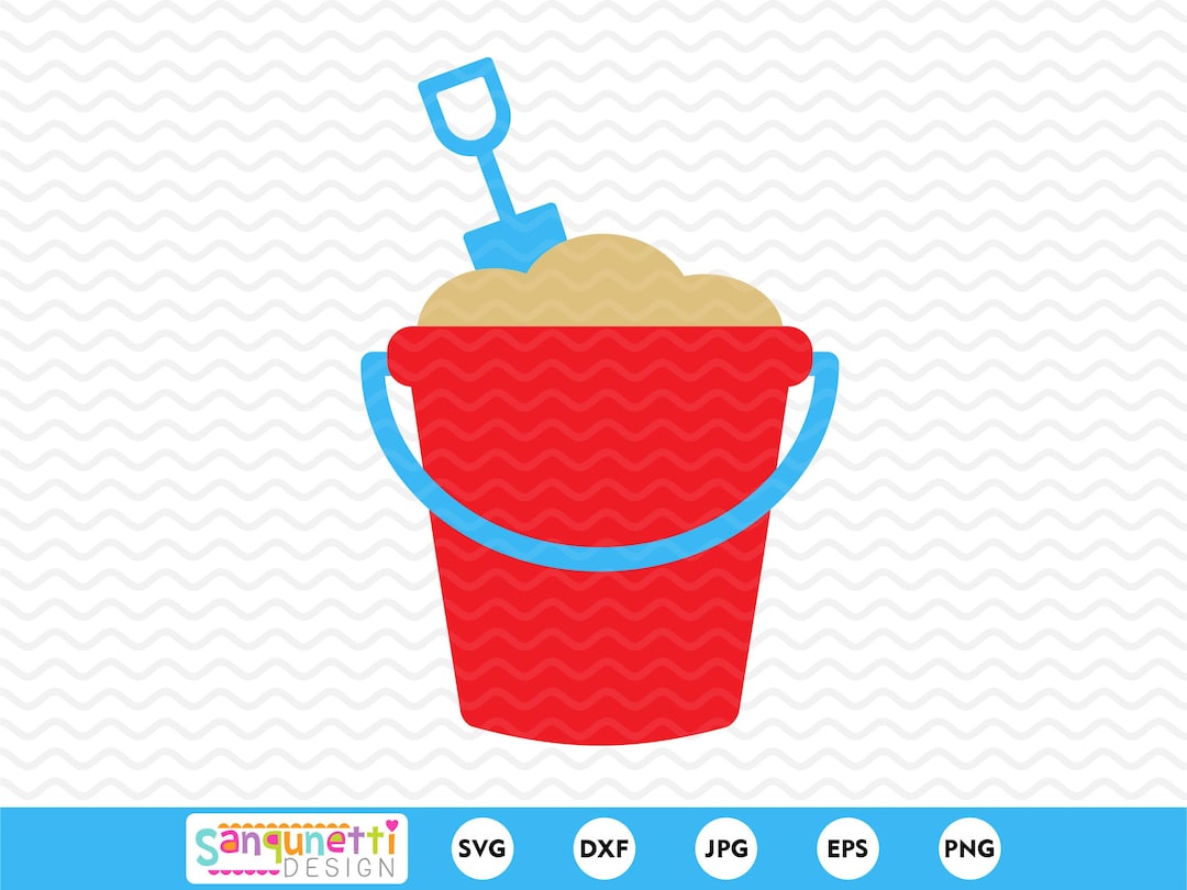 Beach Sand Bucket SVG | Summer Sand Pail Clipart | Beach Cut File - Etsy