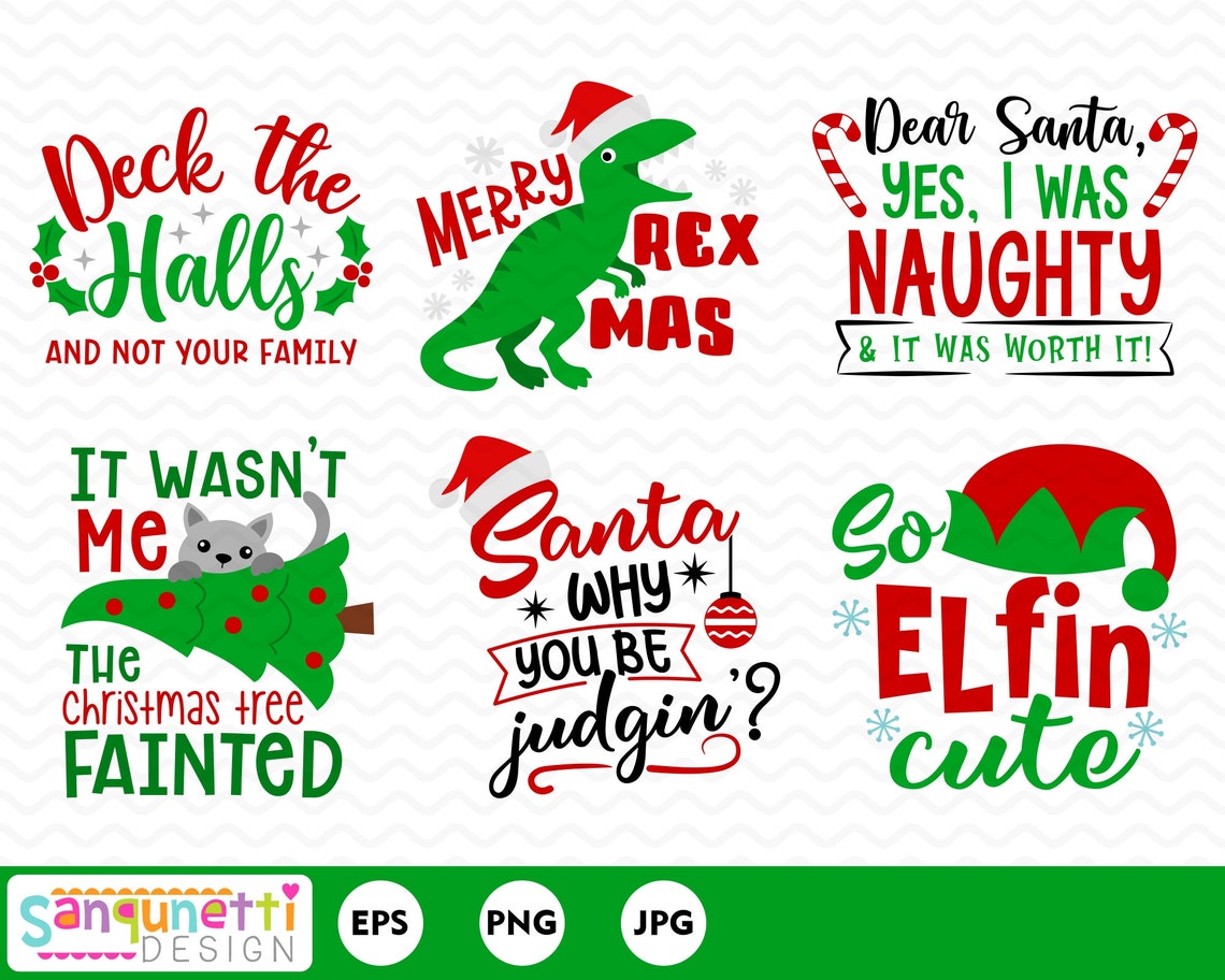Funny Christmas Clipart Christmas Digital Art Holiday | Etsy