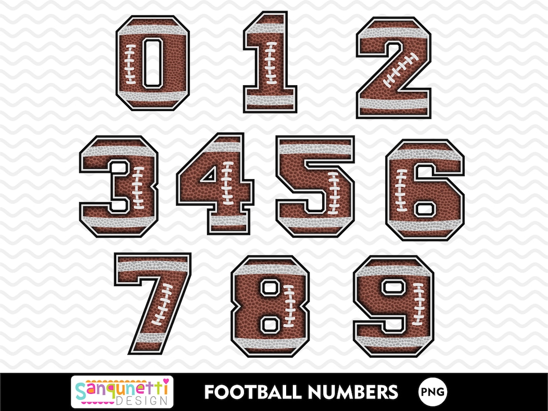 Football Numbers , Football Sublimation - Etsy