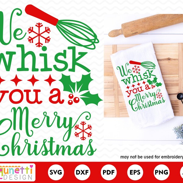 We Whisk You a Merry Christmas - Etsy