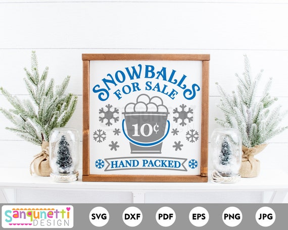 Snowballs for Sale Winter SVG Winter Sign Svg Digital Art | Etsy