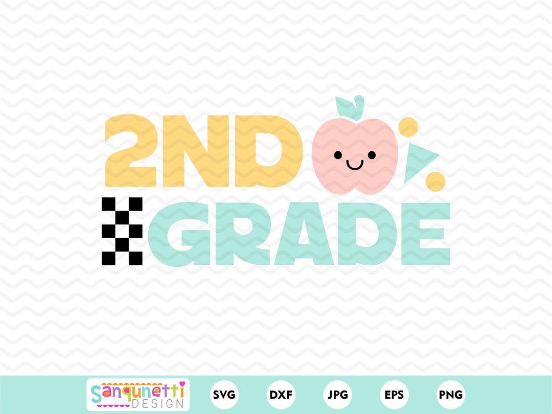 Retro 2nd Grade SVG and PNG Design, 90s Second Grade, Back to School - Etsy