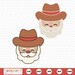 Cowboy Santa SVG: Western Christmas Digital Design - Etsy