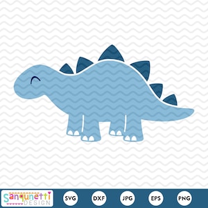 Cute Stegosaurus SVG | Cute and Simple Dinosaur PNG| Stegosaurus ...