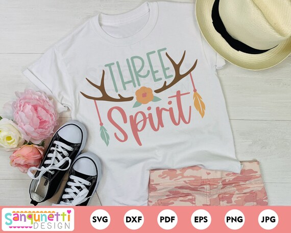 Three Spirit Boho Birthday Girl SVG Third Birthday Cricut | Etsy
