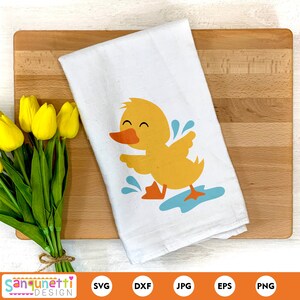 Duck Splashing in Puddle SVG, Cute Spring Duck Png - Etsy