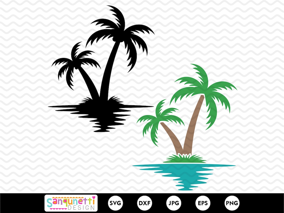 Palm Trees SVG, Beach Palm Tree Cut File - Etsy