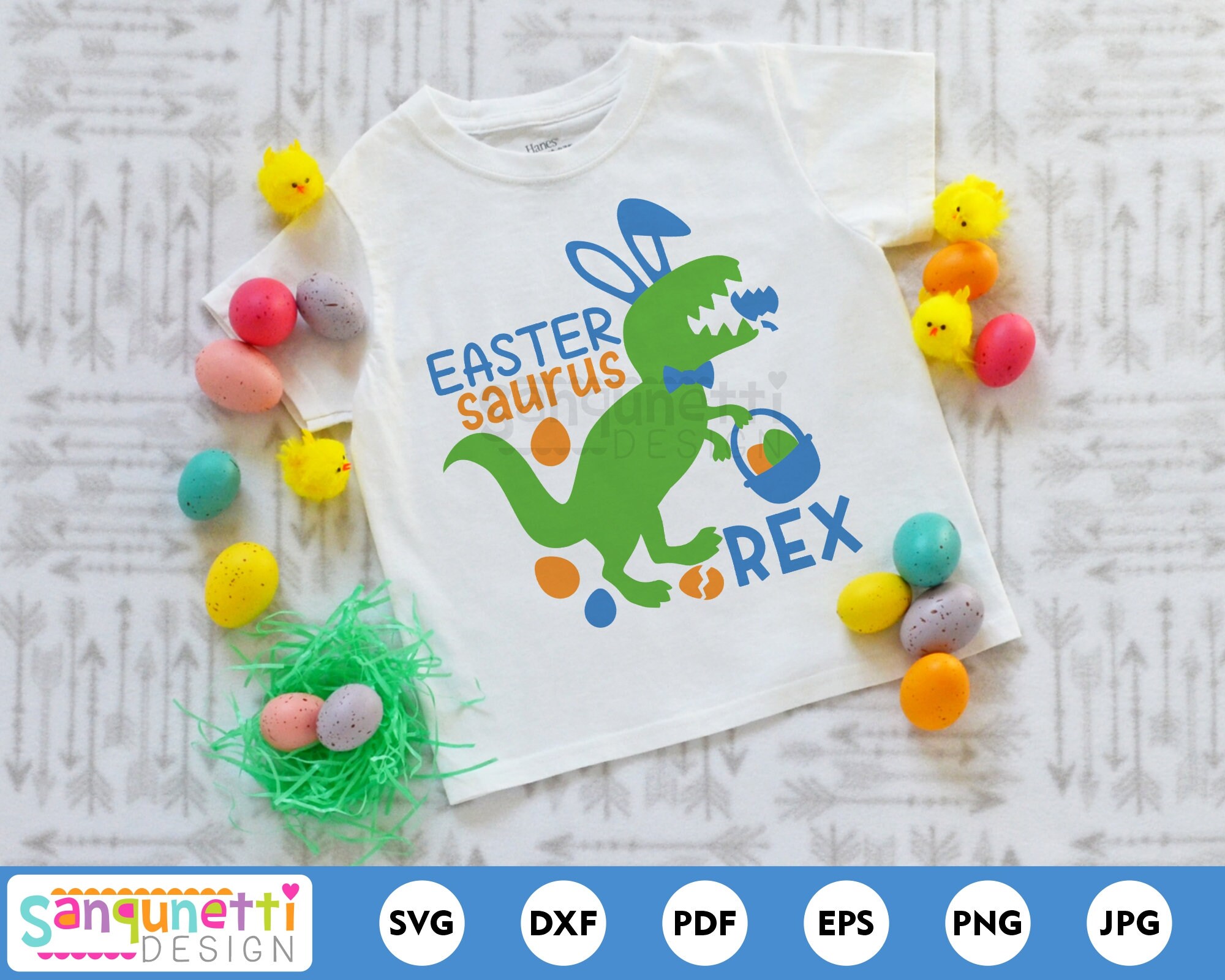 Easter Dino SVG Dinosaur With Bunny Ears Easter Saurus Rex | Etsy