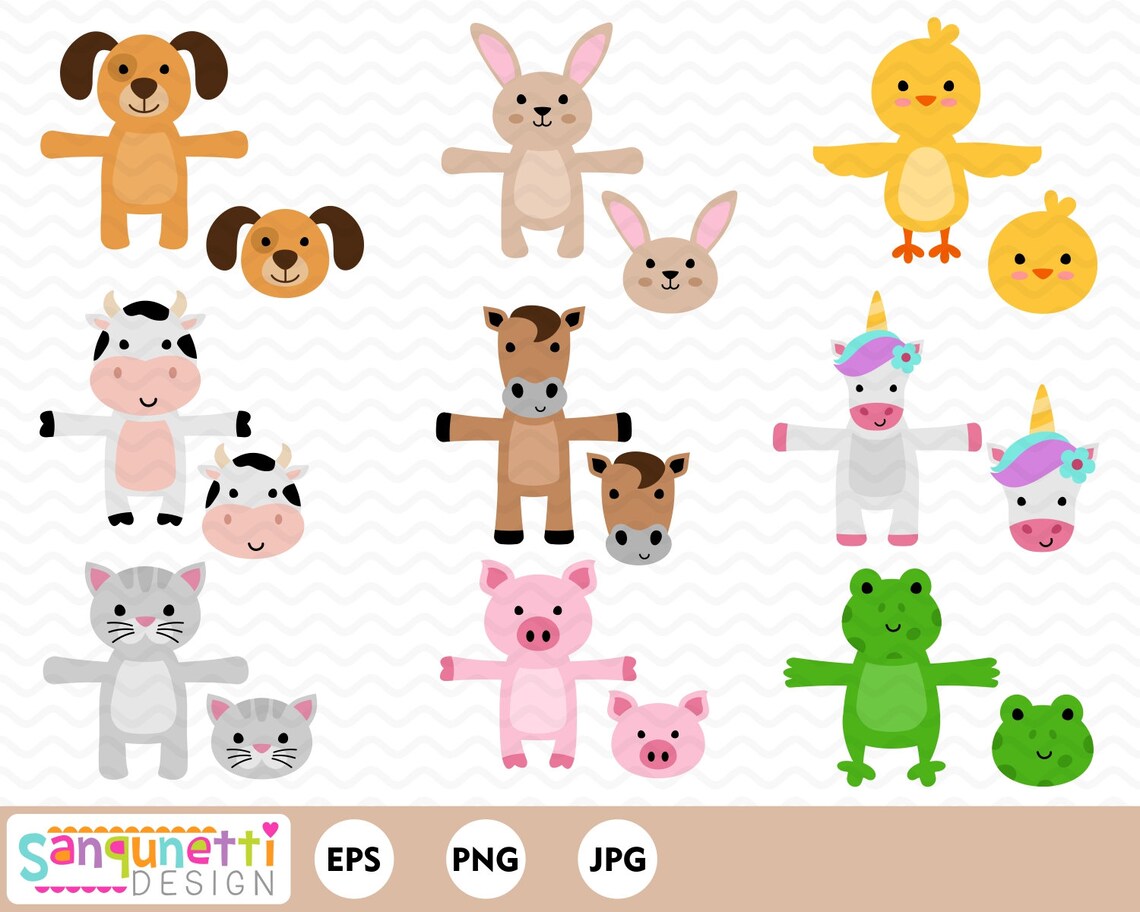Candy Huggers Clipart Print and Cut Animal Digital Art - Etsy