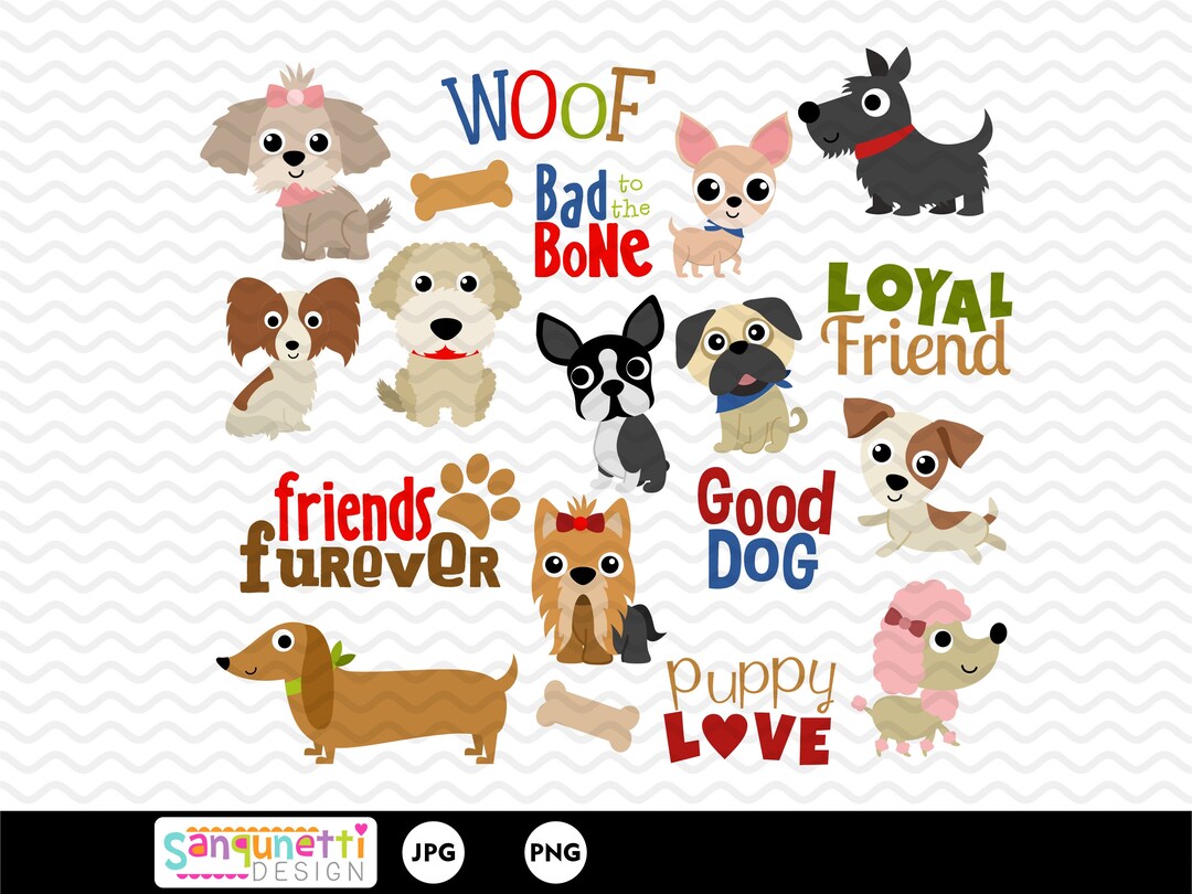 Toy Dog Breed Clipart, Puppy and Pet Digital Art, Instant Download - Etsy