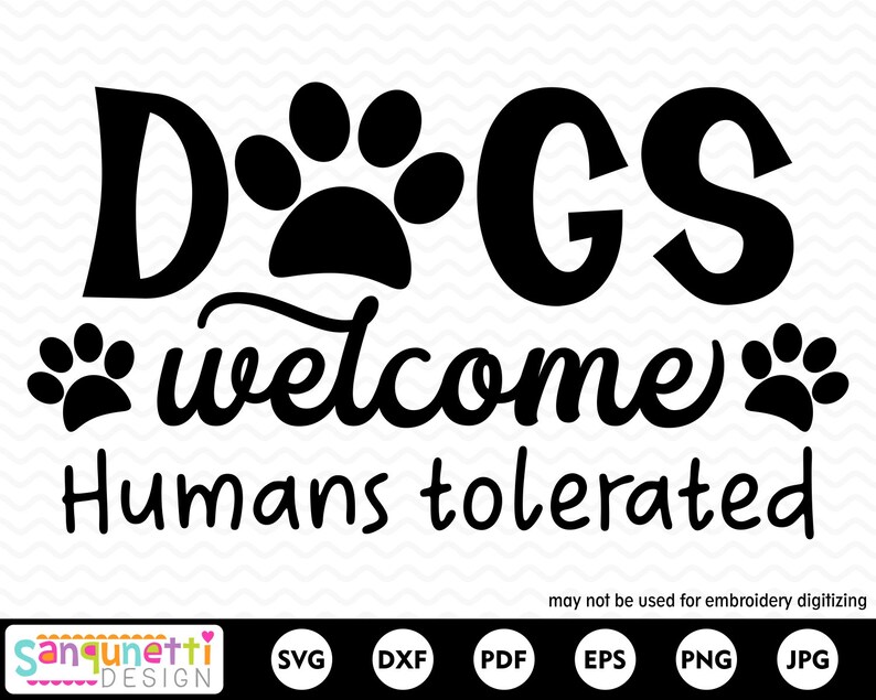 Dogs Welcome SVG Doormat Cut File Home Decor | Etsy