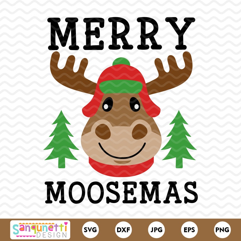 Christmas Moose Svg - Etsy