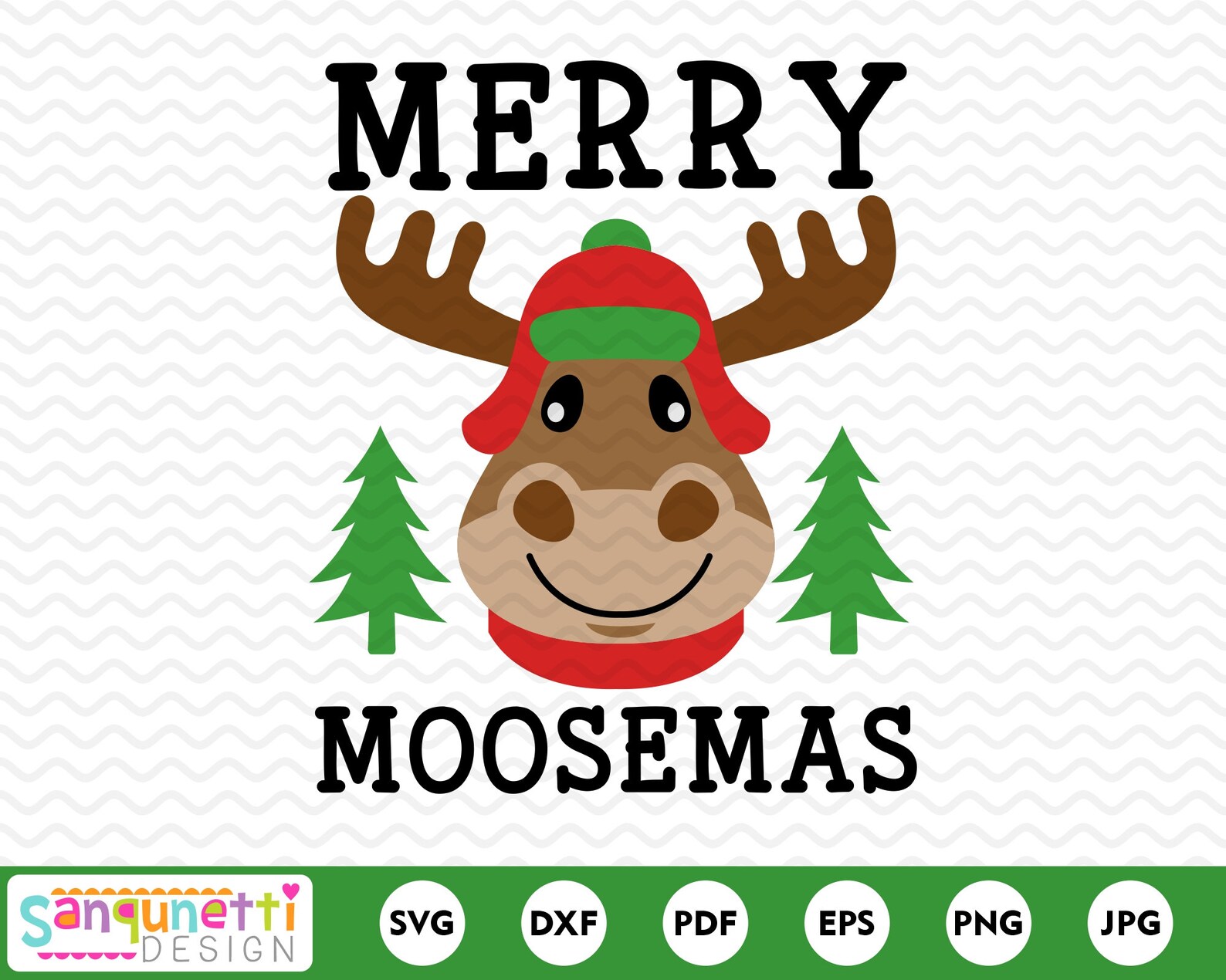 Merry Moosemas SVG Moose Digital Art Christmas Svg Clipart | Etsy