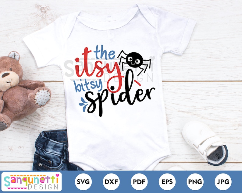 Itsy Bitsy Spider Svg, Nursery Rhyme Cut File for Silhouette and Cricut ...