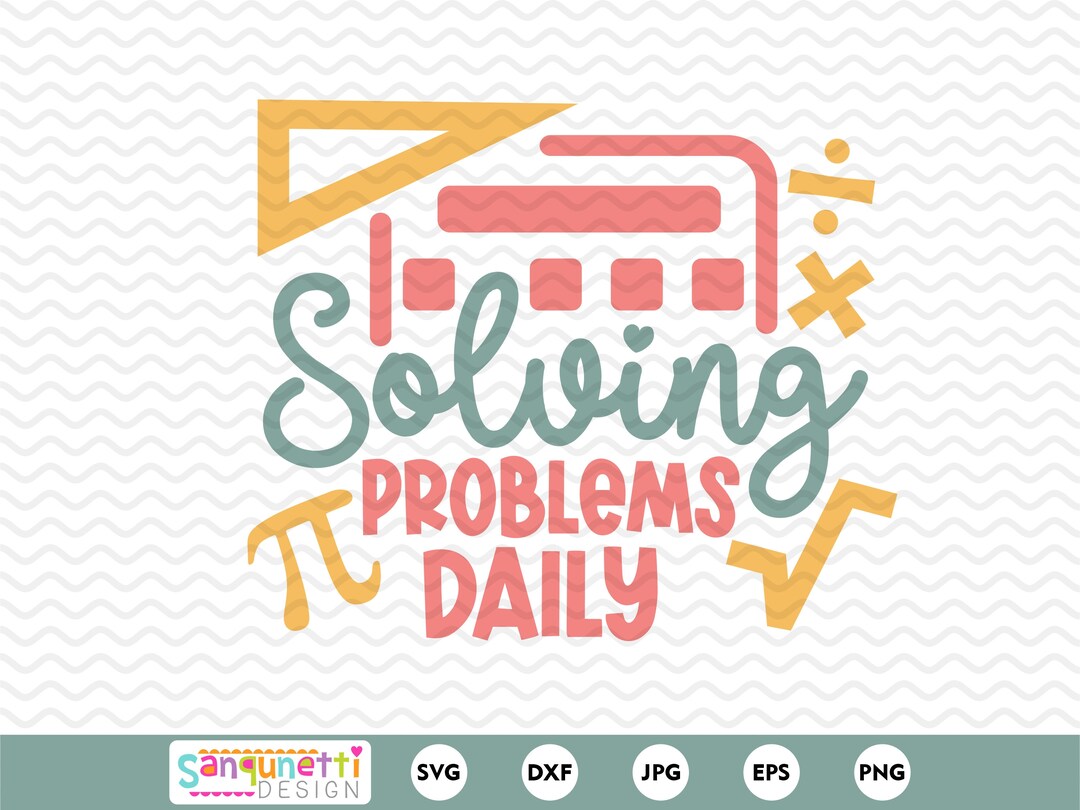 School Math Teacher SVG & PNG - Solving Problems Match Specialist - Etsy