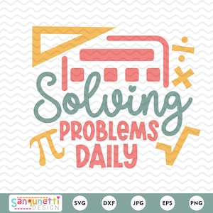 School Math Teacher SVG & PNG - Solving Problems Match Specialist - Etsy