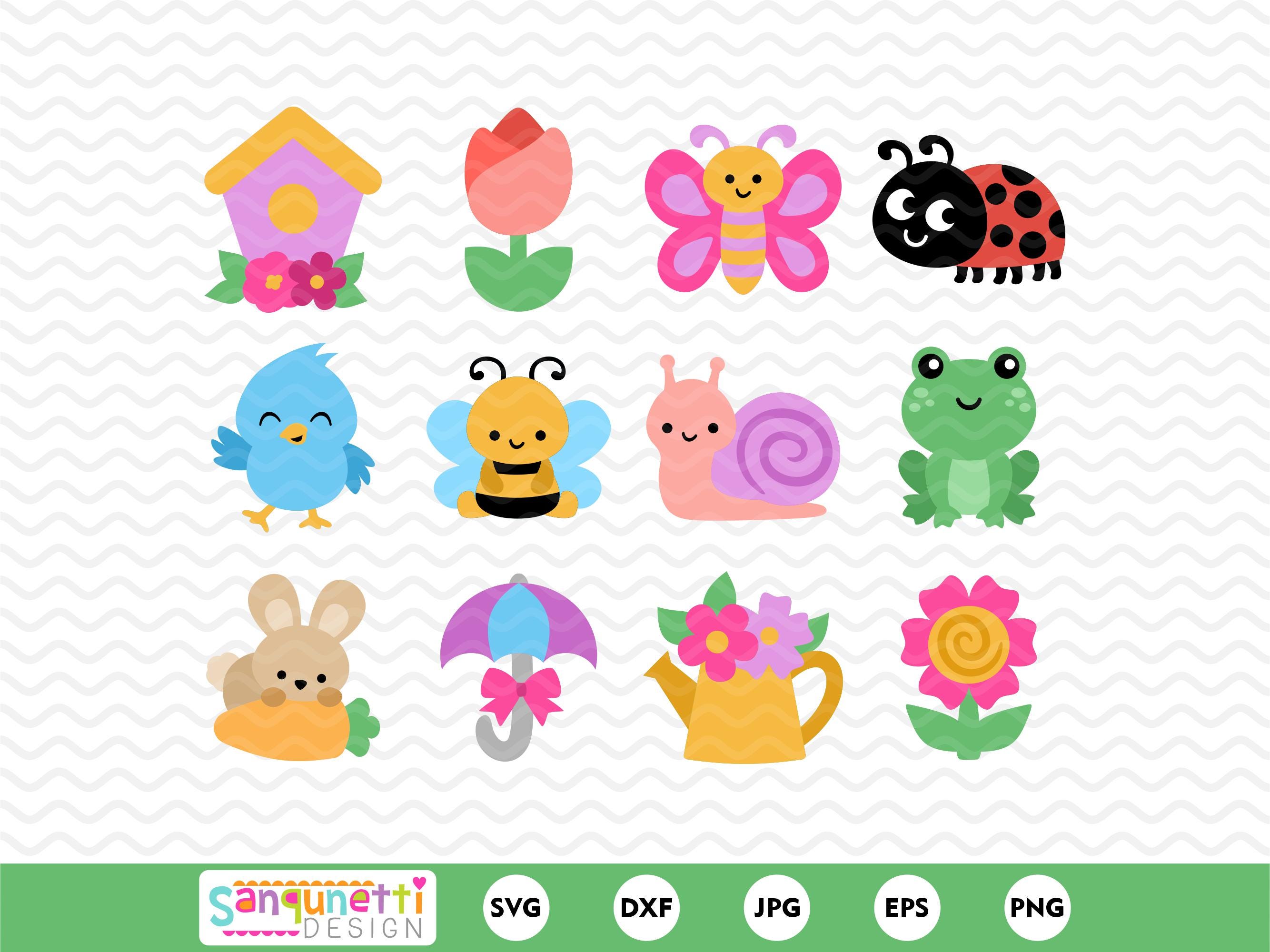 Spring Animals Clipart Bundle SVG - Etsy