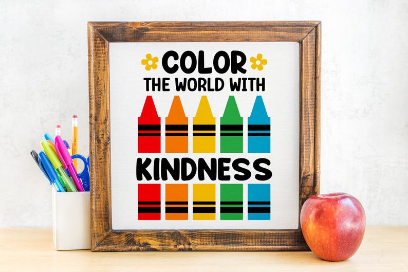 Kindness Crayon SVG: Teacher Classroom PNG (digital Download) - Etsy