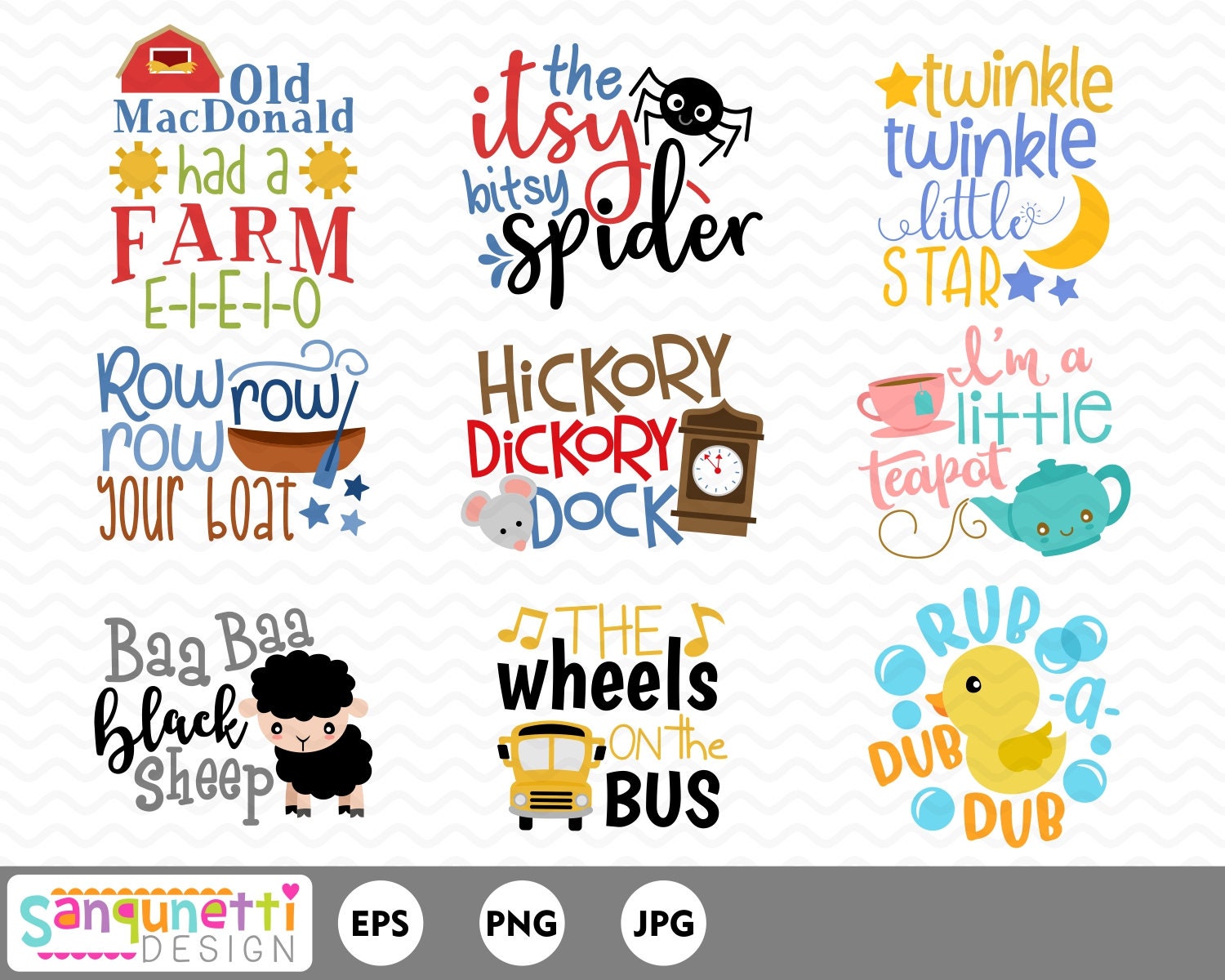 Nursery Rhyme Clipart Storybook and Fairytale Digital Art | Etsy