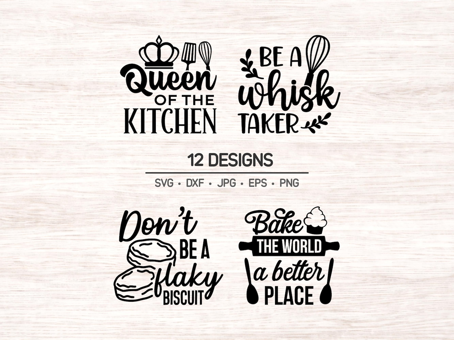 Baking SVG Bundle | Funny Kitchen Quotes - Etsy