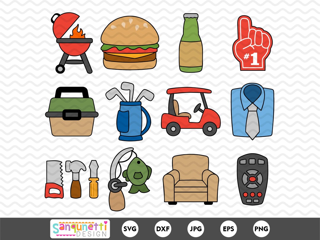 Cute Father's Day SVG and Clipart Bundle, Chunky Dad Graphics - Etsy